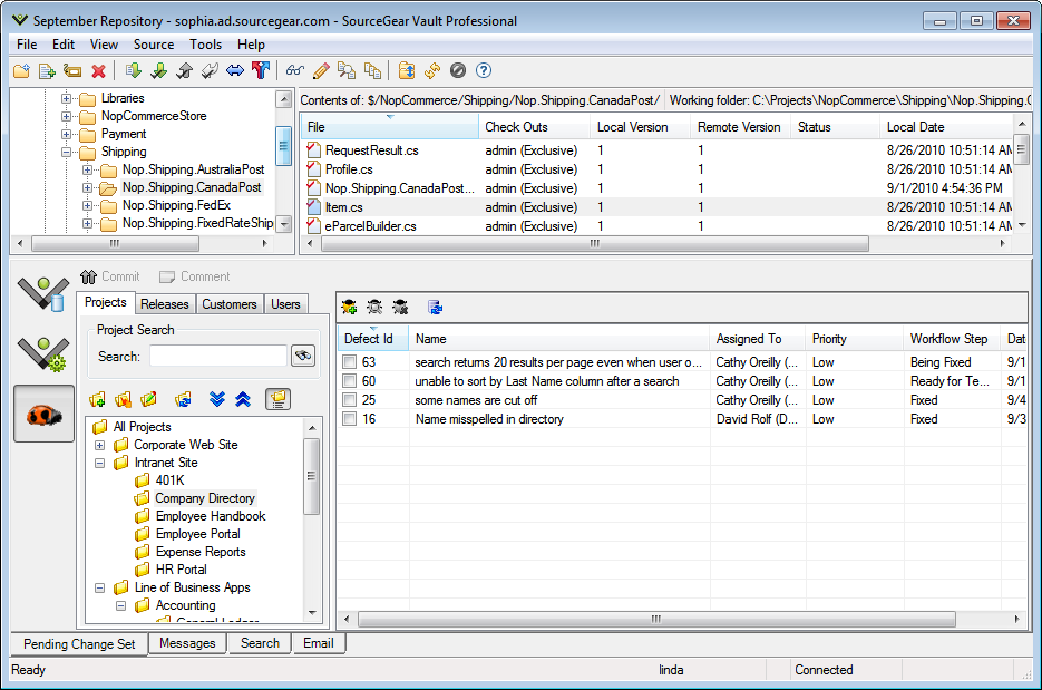 SourceGear | Vault | Screenshots